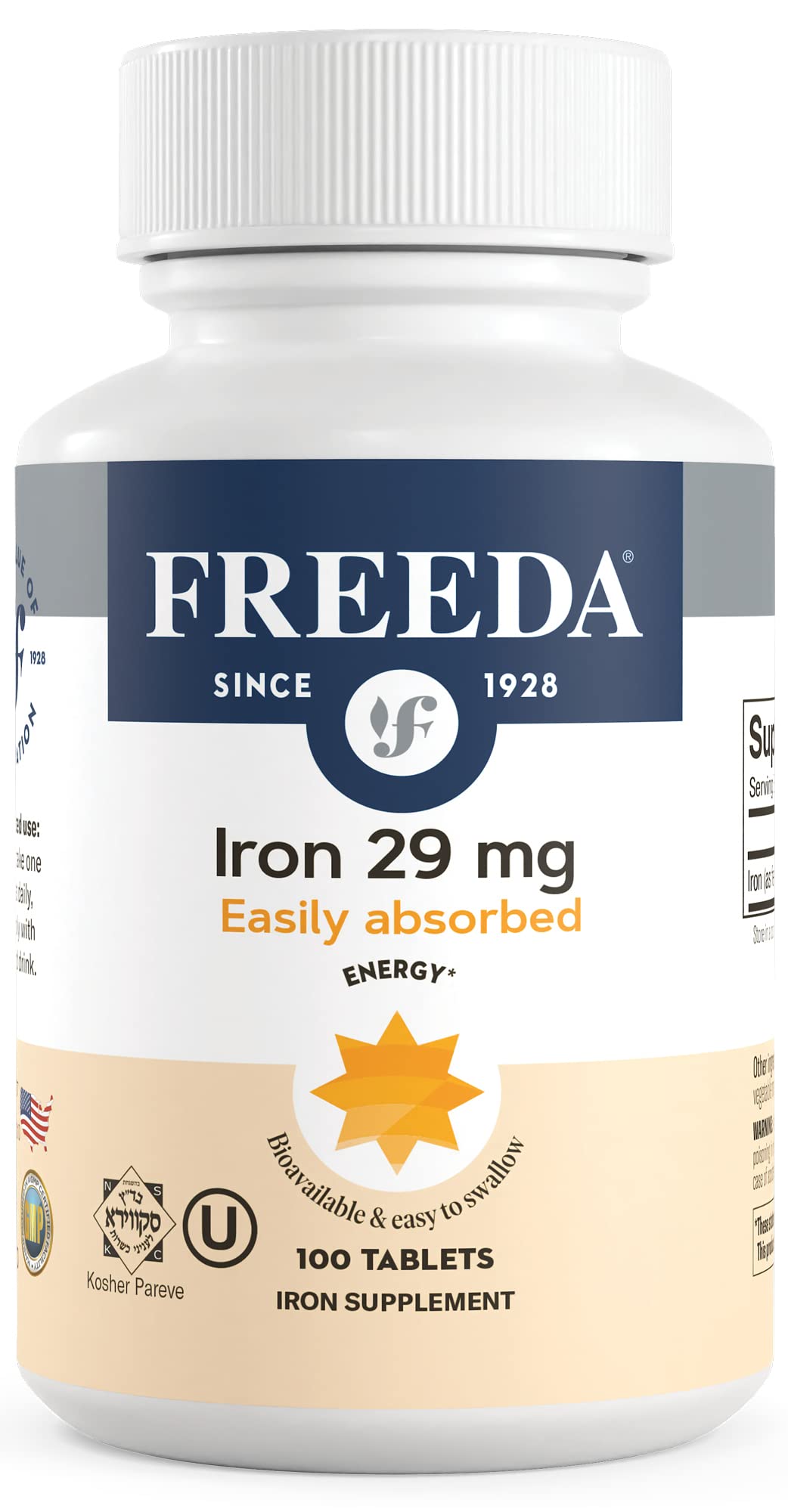 Freeda Iron Supplement - Ferrous Fumarate Iron Tablets for Iron ...