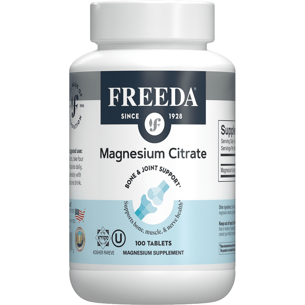 Freeda Magnesium Citrate 400mg Per Serving - Pure Magnesium Citrate ...