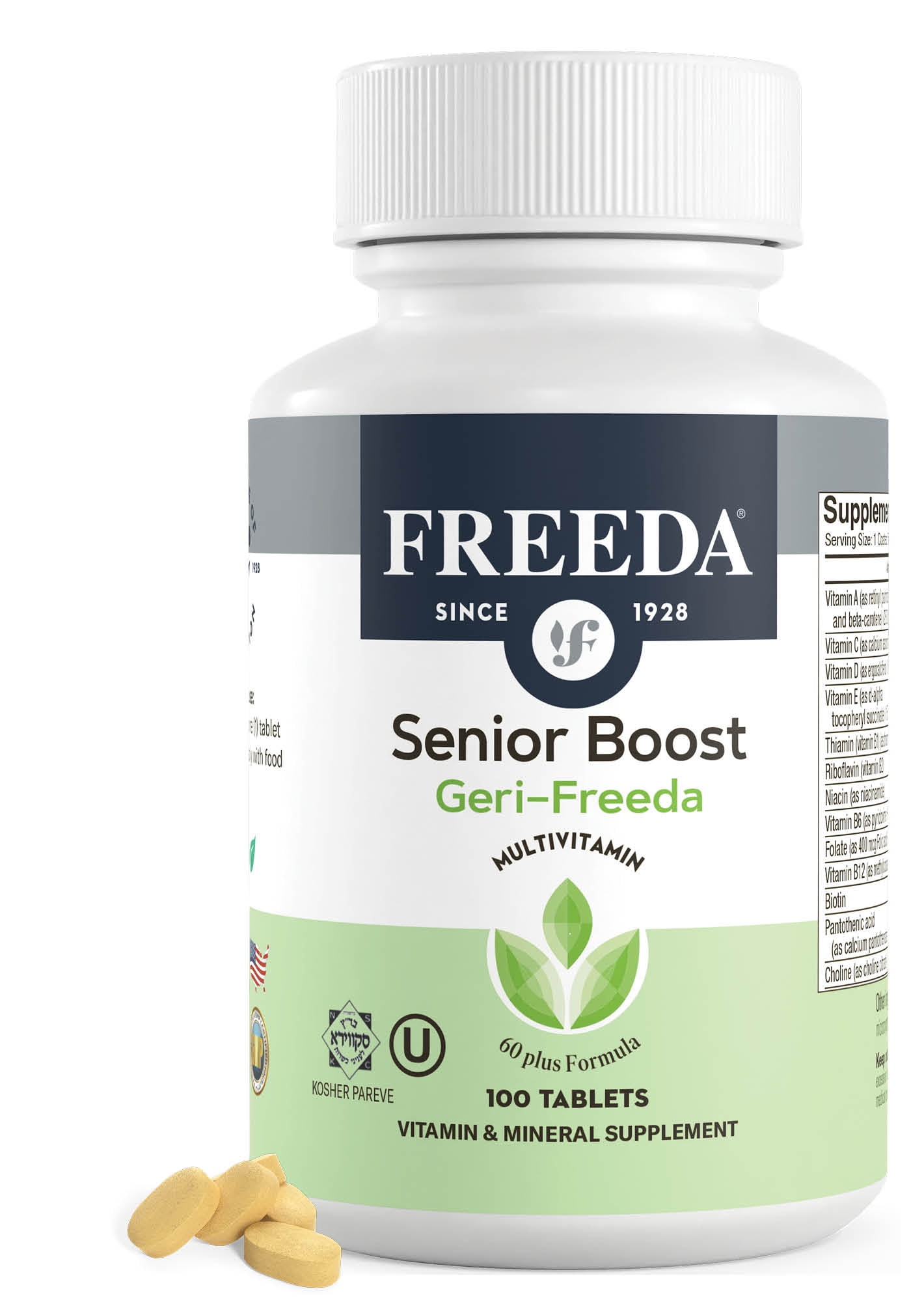 Freeda Senior Multivitamin – One Daily Vitamin for Adults 55+ | Energy ...