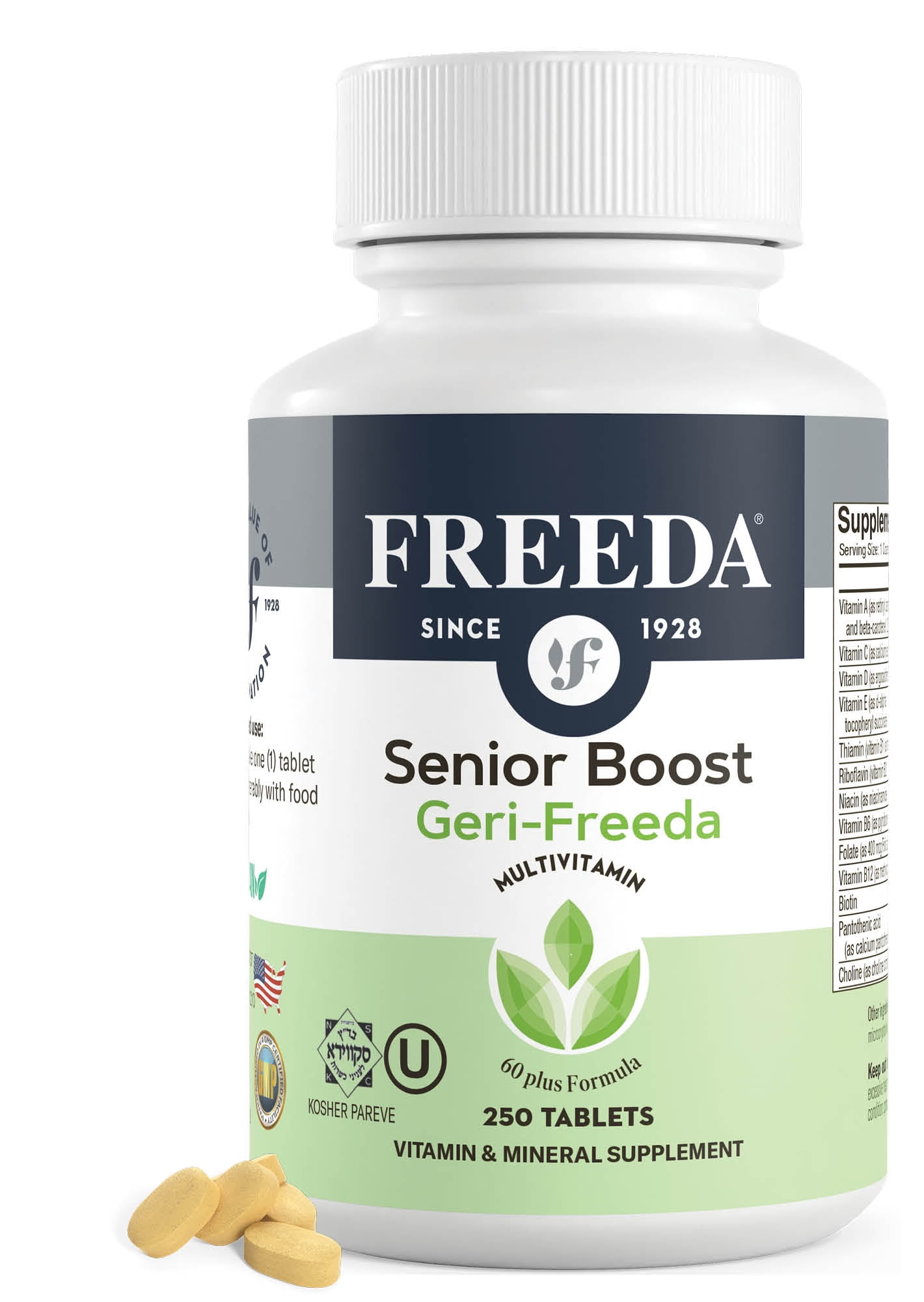Freeda Senior Boost Multivitamins for Men and Women Over 60, Daily ...