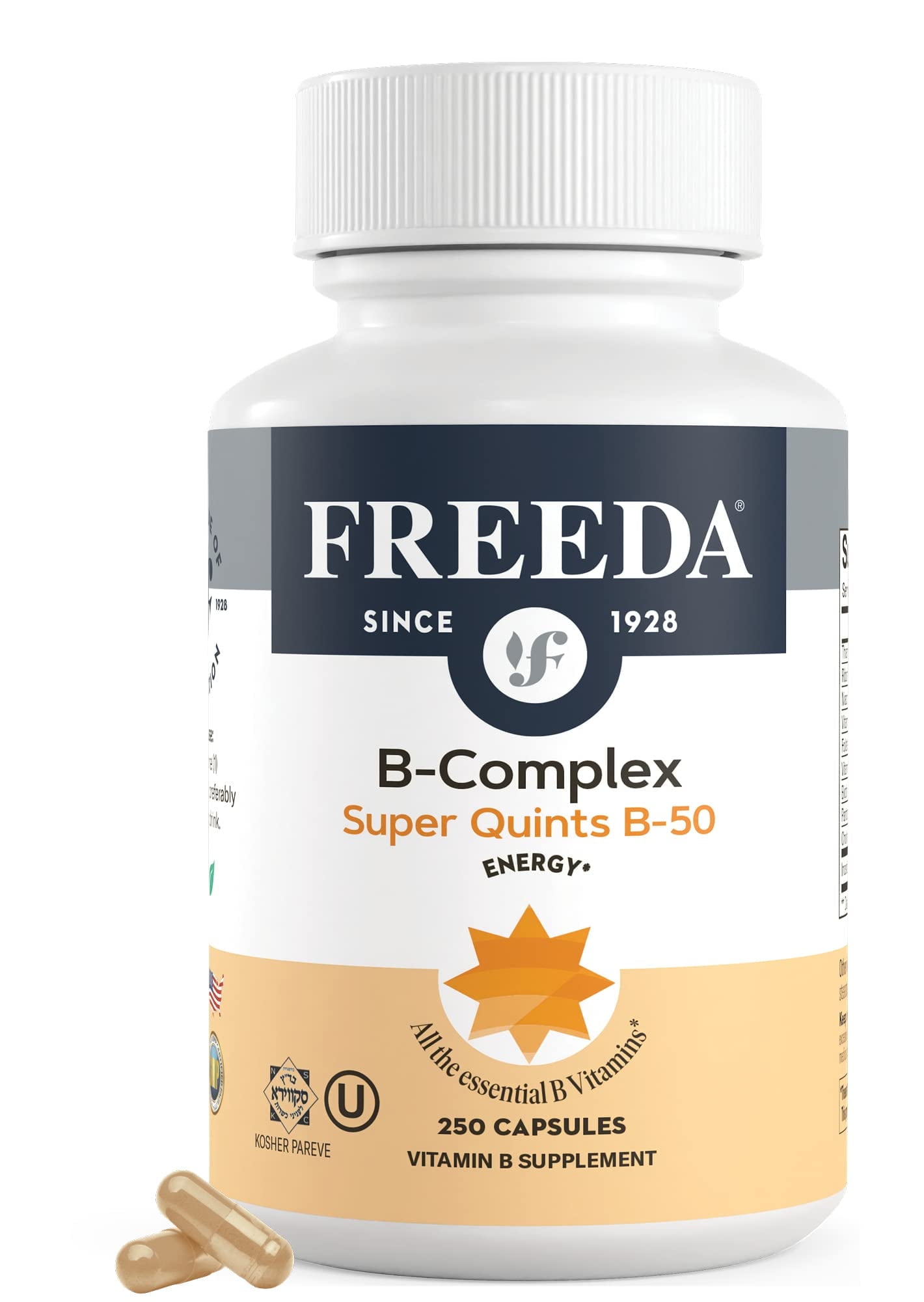 Freeda Vitamin B Complex – Super Quints B-50 | High Potency B-Complex ...