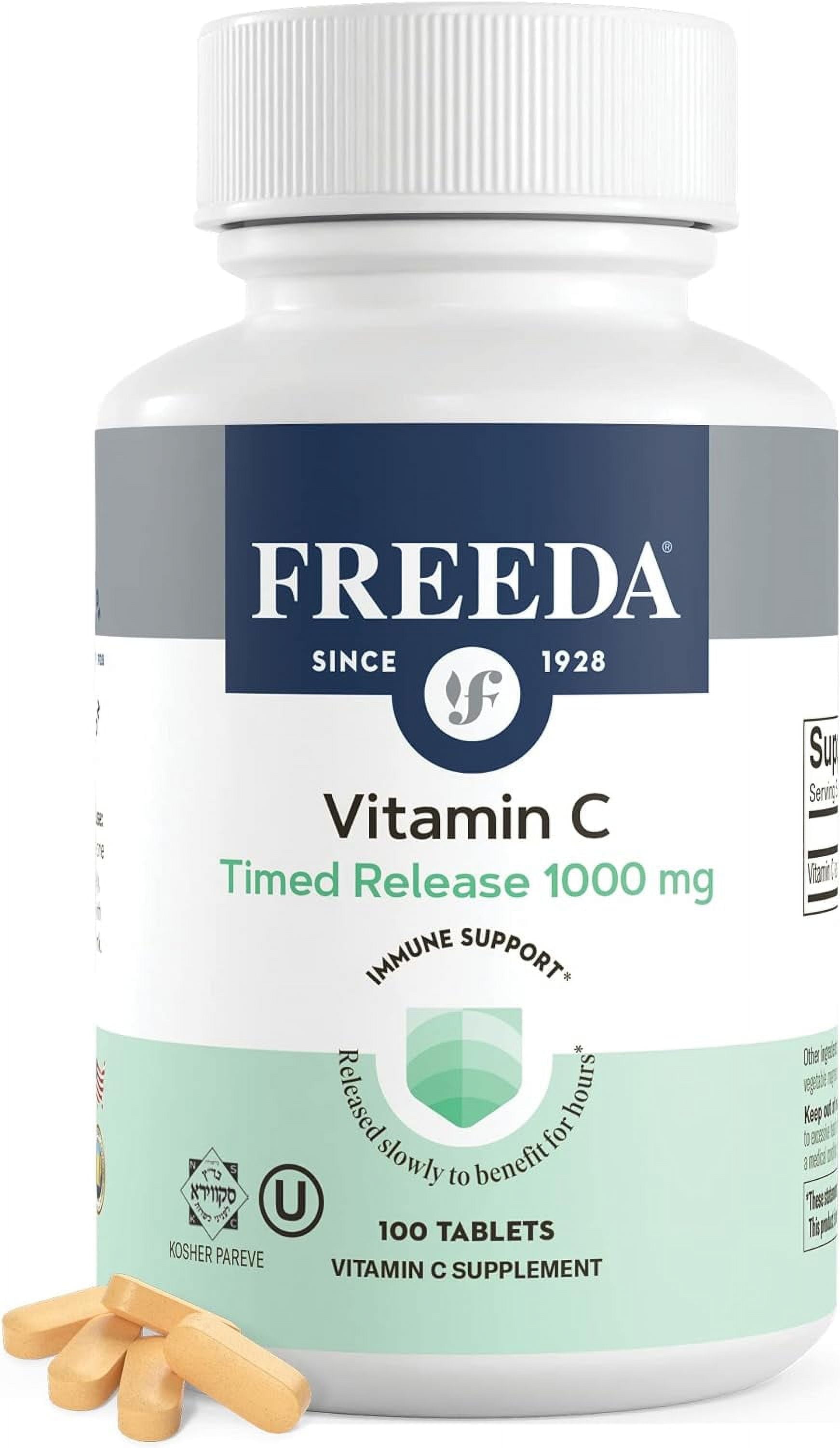 Freeda Timed Release Vitamin C 1000 mg Supplement | Immune and ...
