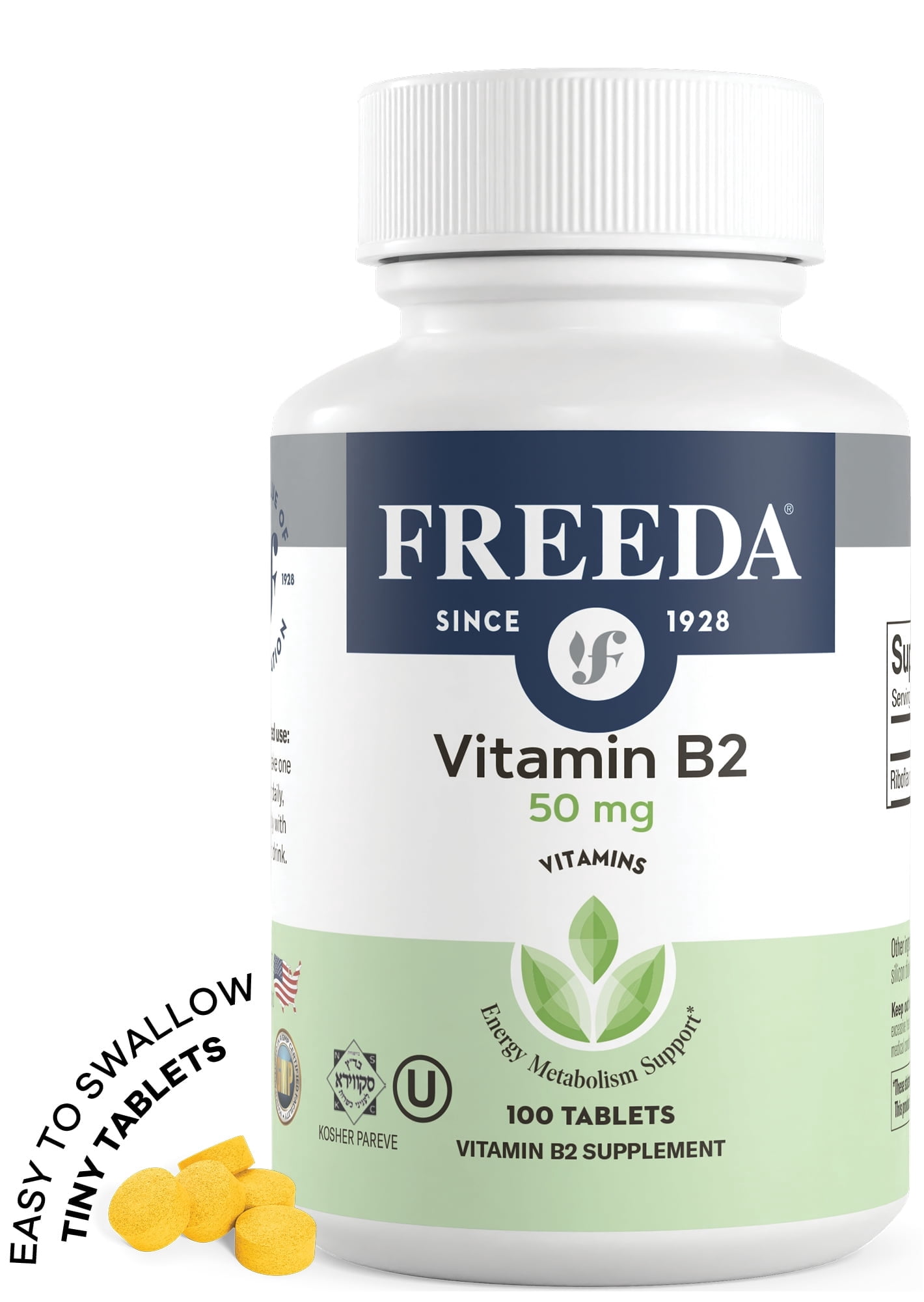 Freeda Vitamin B2 Riboflavin Supplement 50 mg | Supports Energy ...