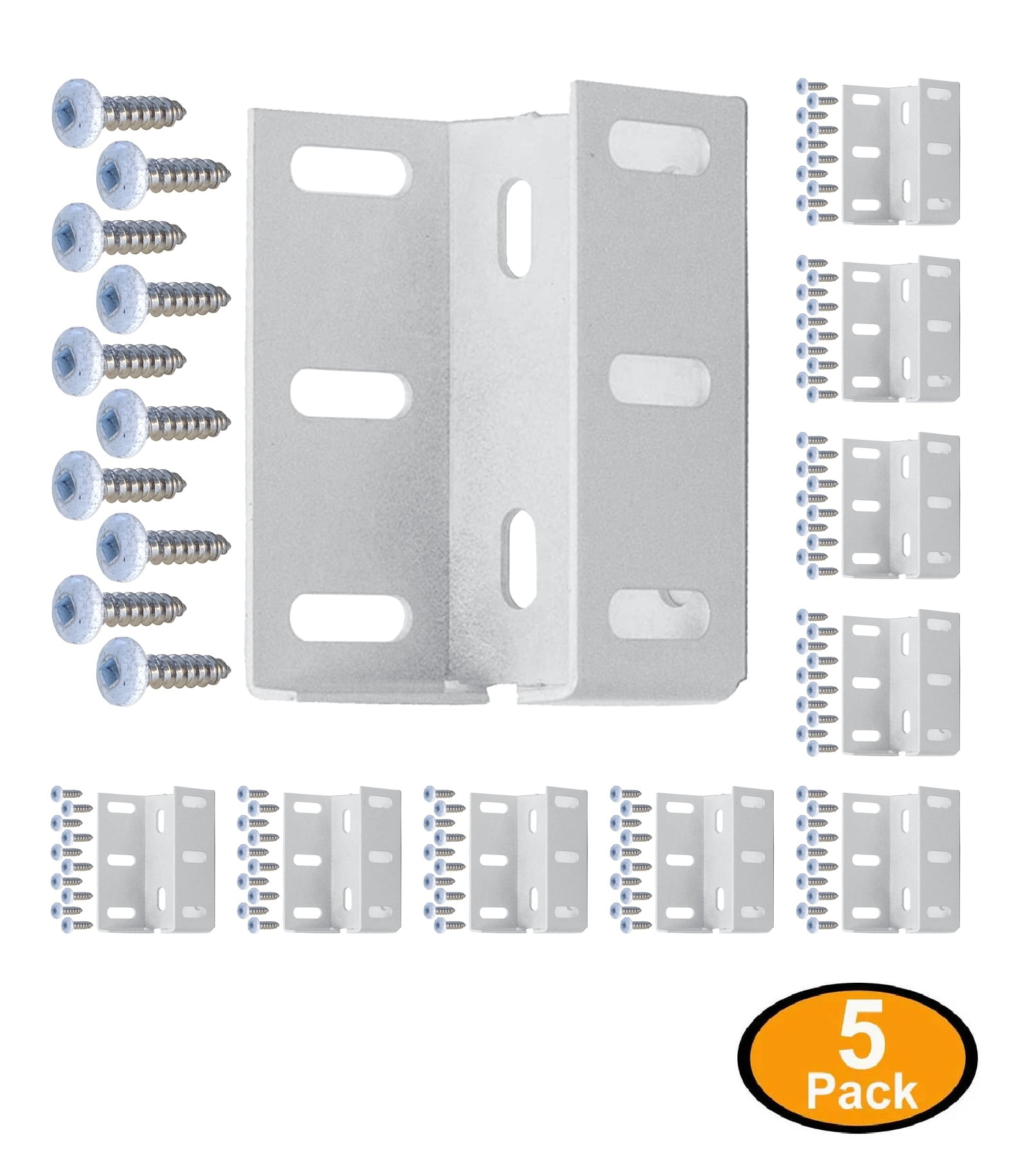 Freedom Aluminum Fence Brackets, White Vinyl Fences, 5 Pairs - Walmart.com