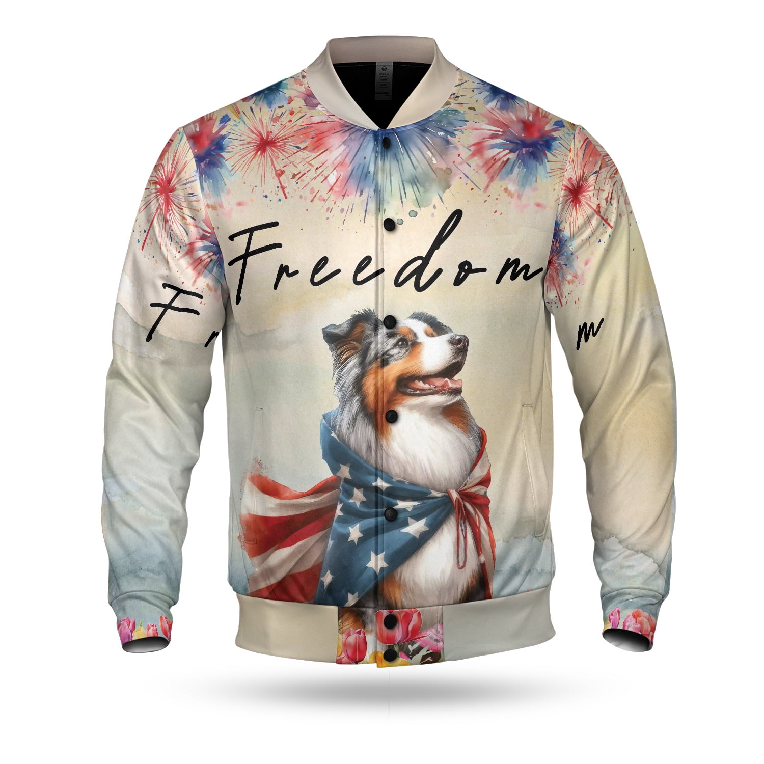 Freedom Australian Shepherd on Independence Day 4th of July All Over ...