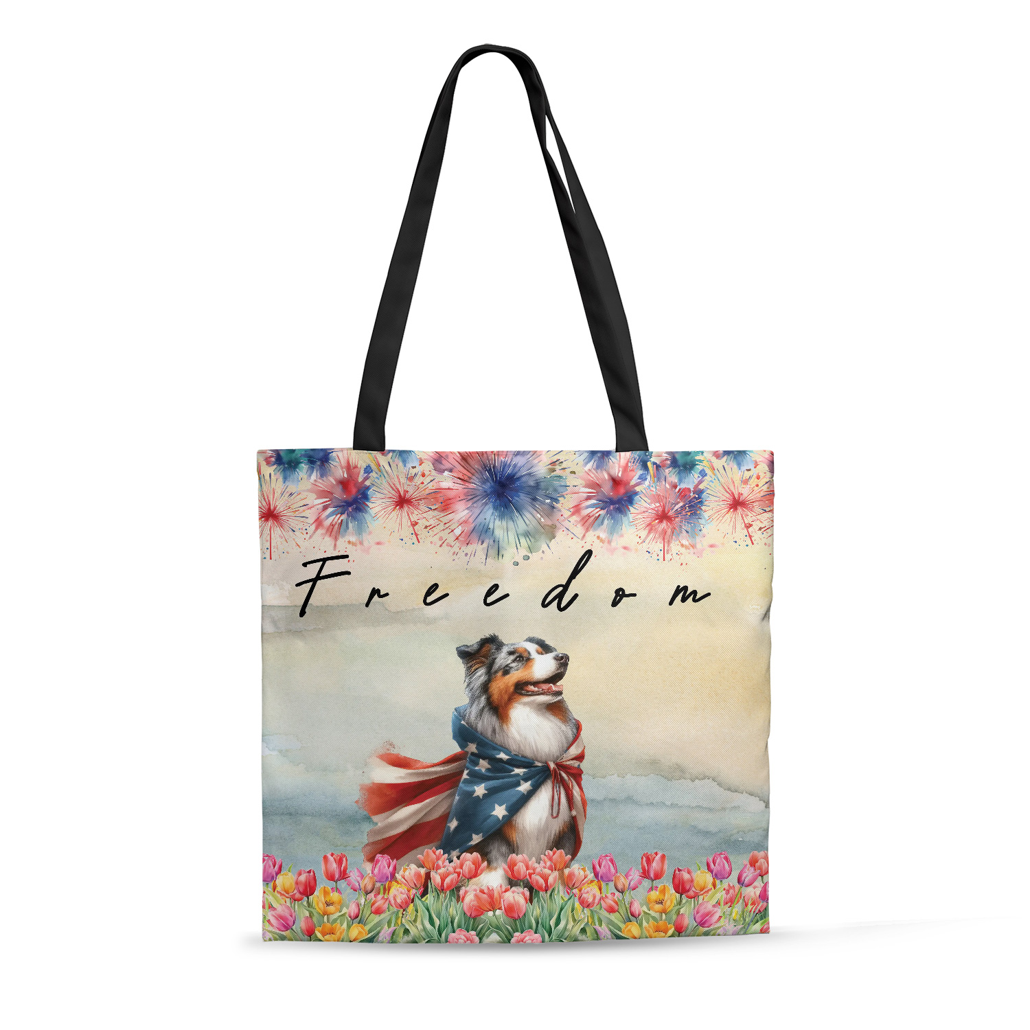 Freedom Australian Shepherd on Independence Day 4th of July All Over ...