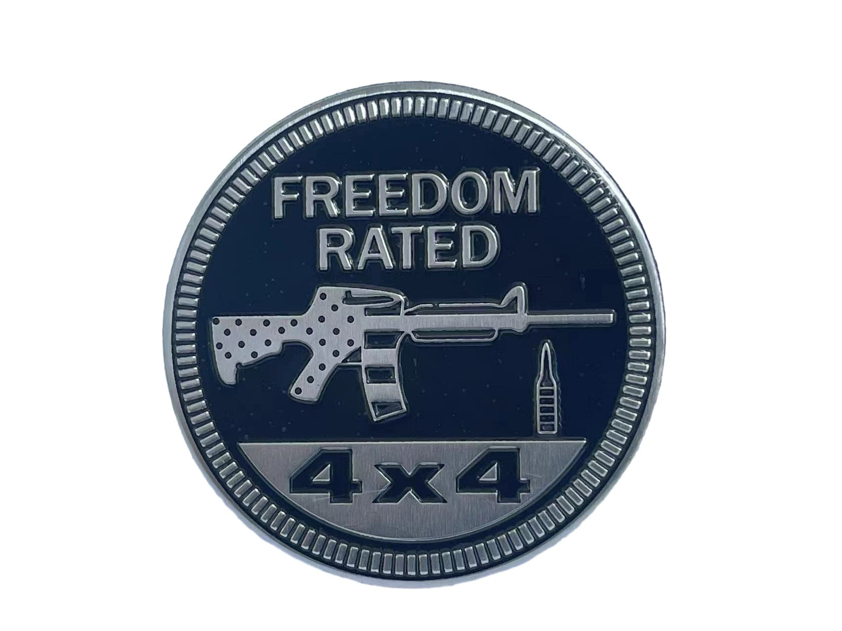 Freedom Badge Rated Emblem MMF7 4 x 4 Metal Automotive Badge 3D Trim ...