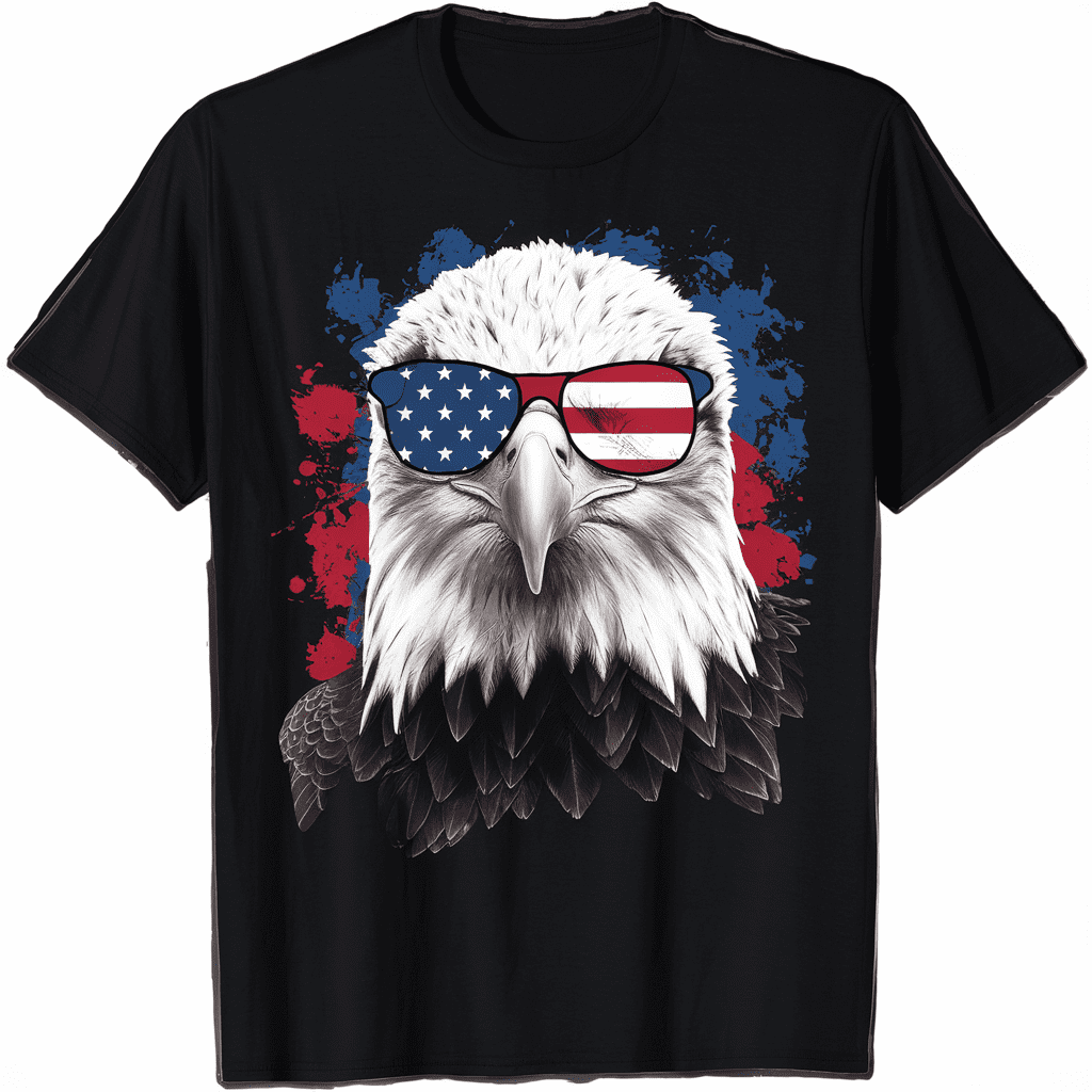 Freedom Bald Eagle American Flag Patriotic Eagle Lover Design T-Shirt For Men Women - Walmart.com