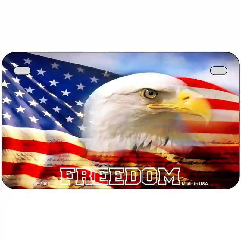 Freedom Bald Eagle Metal Novelty License Plate 7" x 4" Motorcycle (MP ...