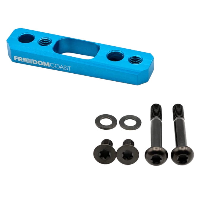 Freedom Coast Flat Mount Brake Adapter, Rear, 32mm Bolts, +20, Blue ...