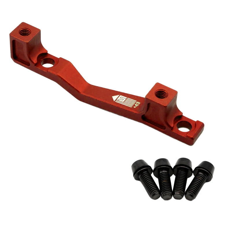 Freedom Coast Post Mount Brake Adapter, 160/180mm,+43, Red - Walmart.com