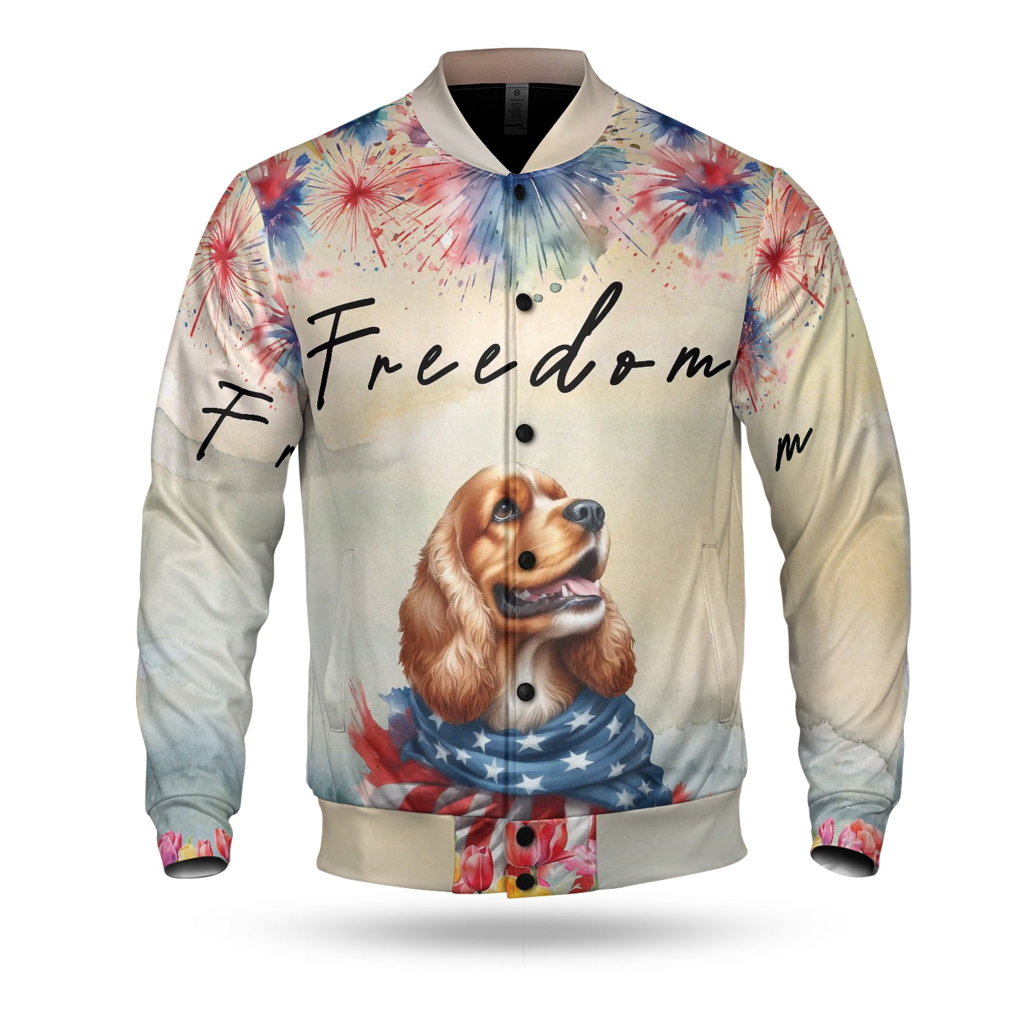 Freedom Cocker Spaniel on Independence Day 4th of July All Over Print ...