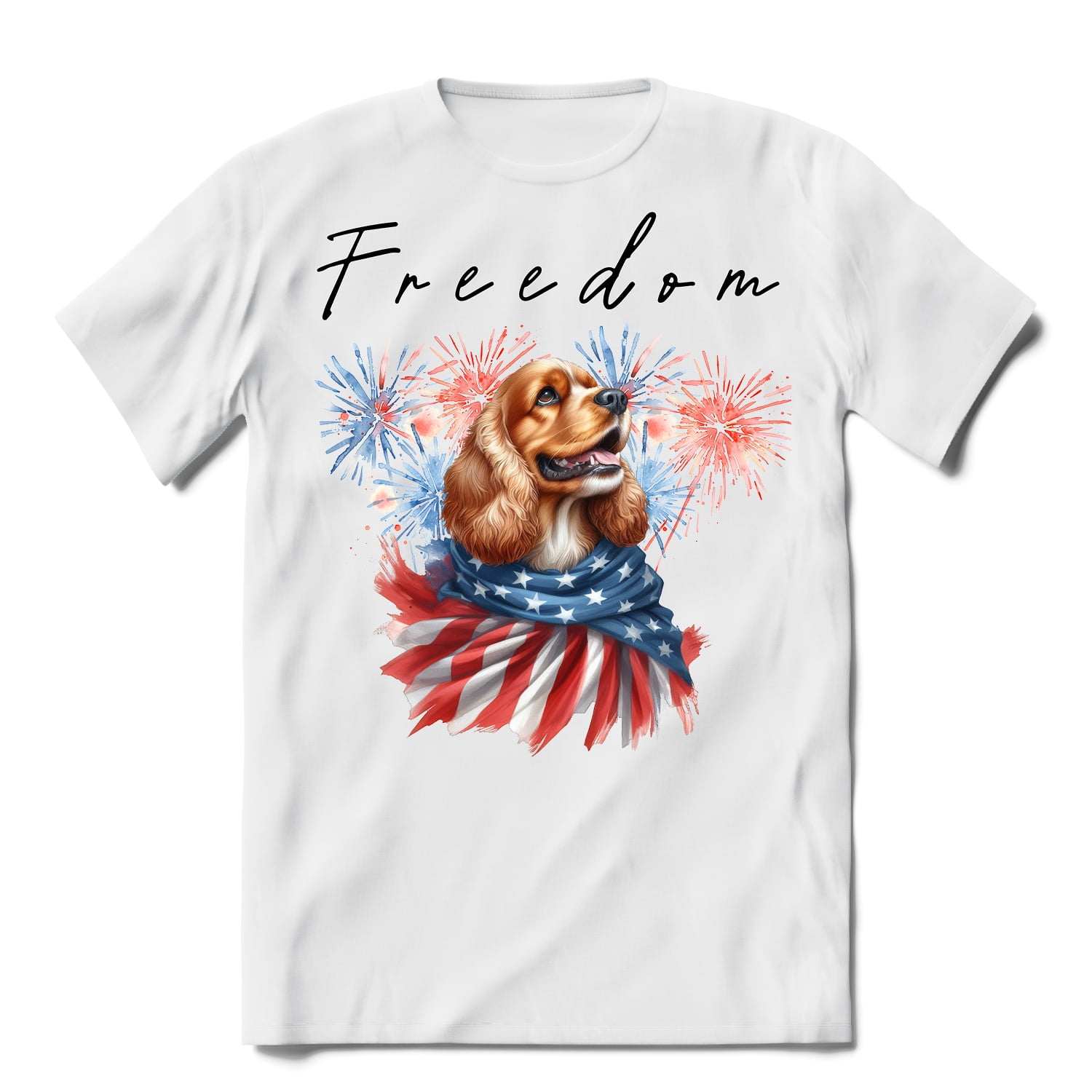 Freedom Cocker Spaniel on Independence Day 4th of July Shirt T-shirt ...