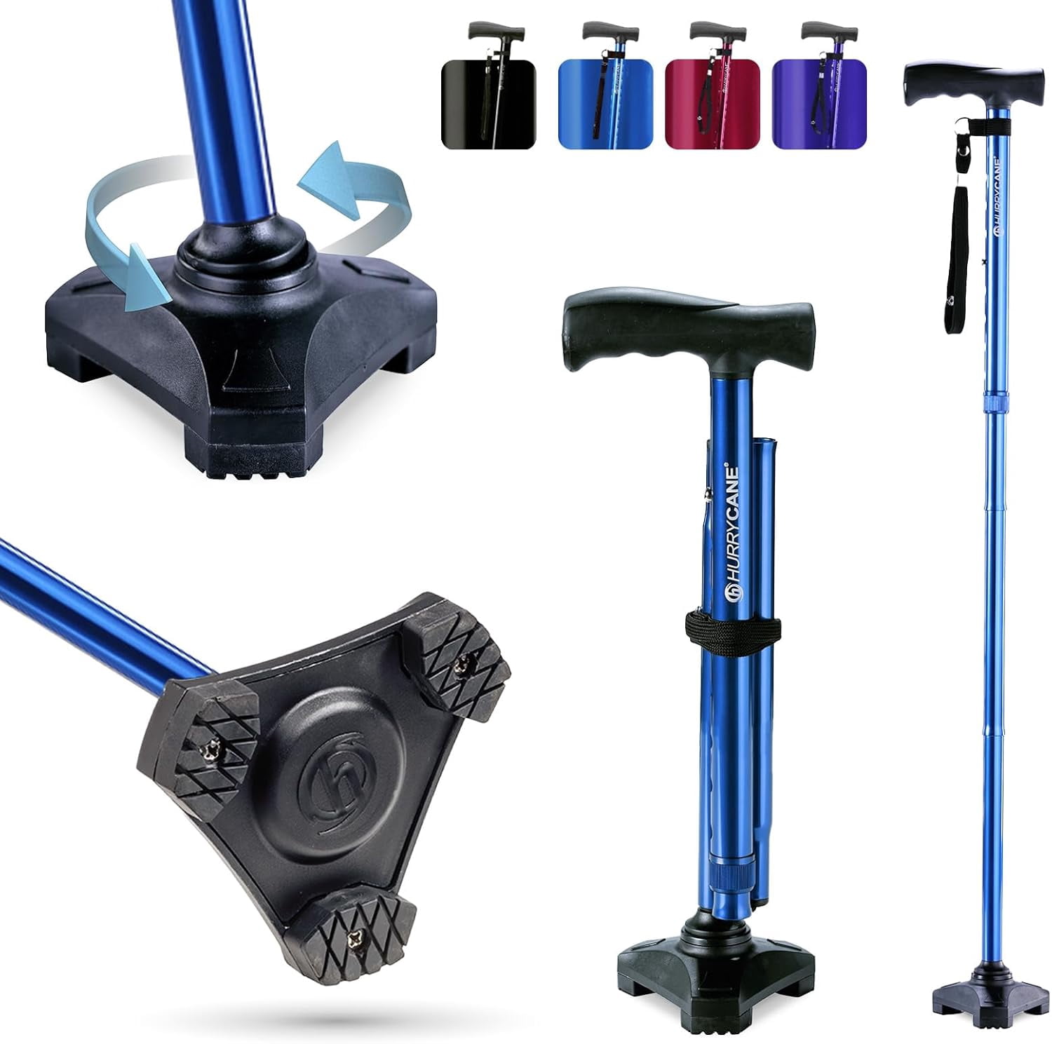 Freedom Edition Foldable Walking Cane with T Handle - Walmart.com