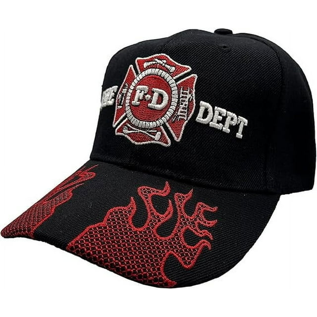 Freedom Farms Firefighter Fire Department Baseball Cap w/ Embroidered ...