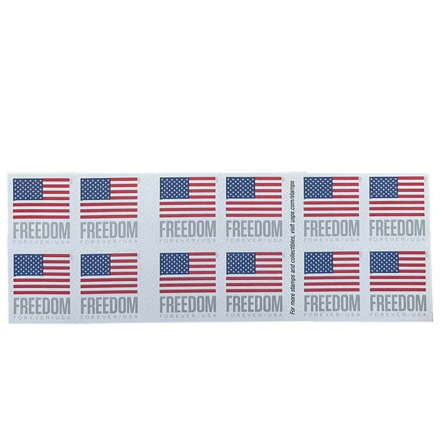 Freedom Flag 2023 USPS Forever Stamp Book of 20 Stars Stripes USA First ...