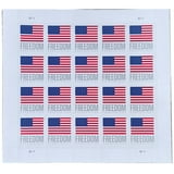USPS 2023 American Flag Freedom Forever Stamp Sheet | 20 First-Class ...