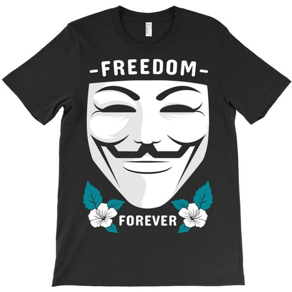Freedom Forever Anonymous Face Themed Funny and Cool Political Satire ...