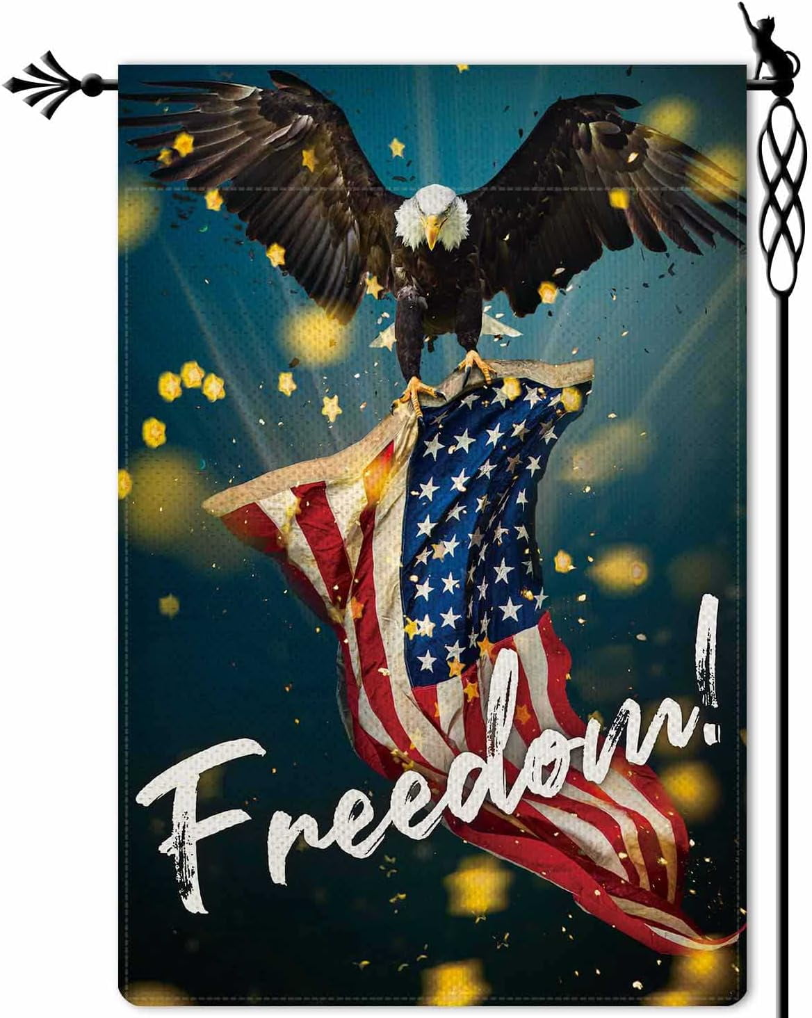 Freedom Garden Flag Remember and Honor Garden Flag Bald Eagle Patriotic ...