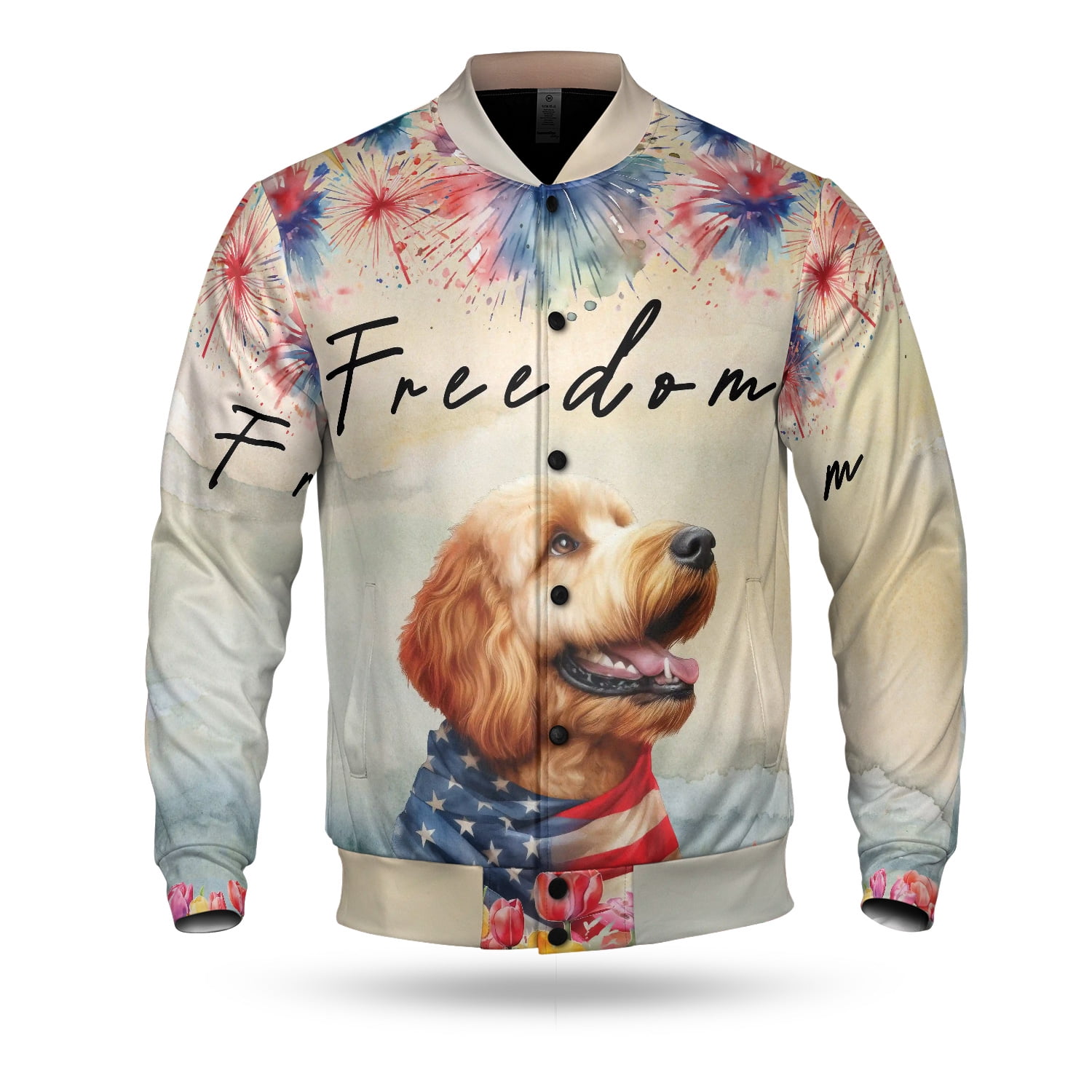 Freedom Goldendoodle on Independence Day 4th of July All Over Print 3D ...