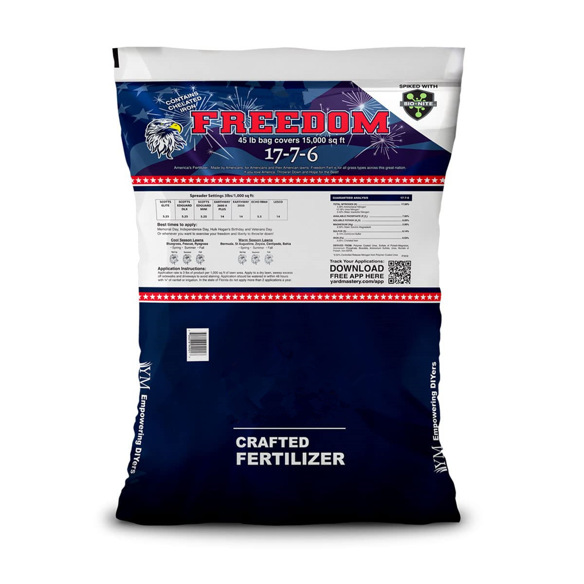 Freedom Granular Lawn Fertilizer - Covers Square feet, Includes ...