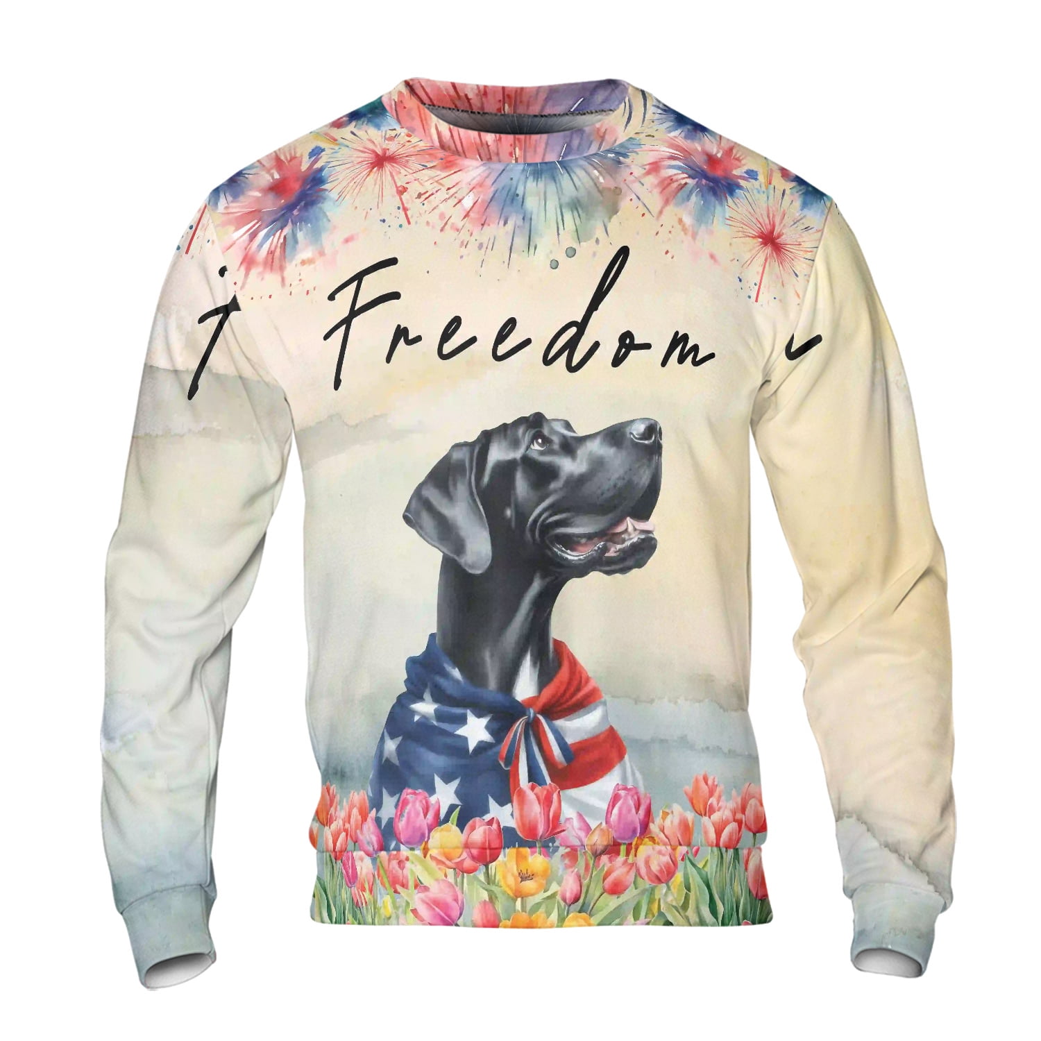 Freedom Great Dane on Independence Day 4th of July All Over Print 3D ...