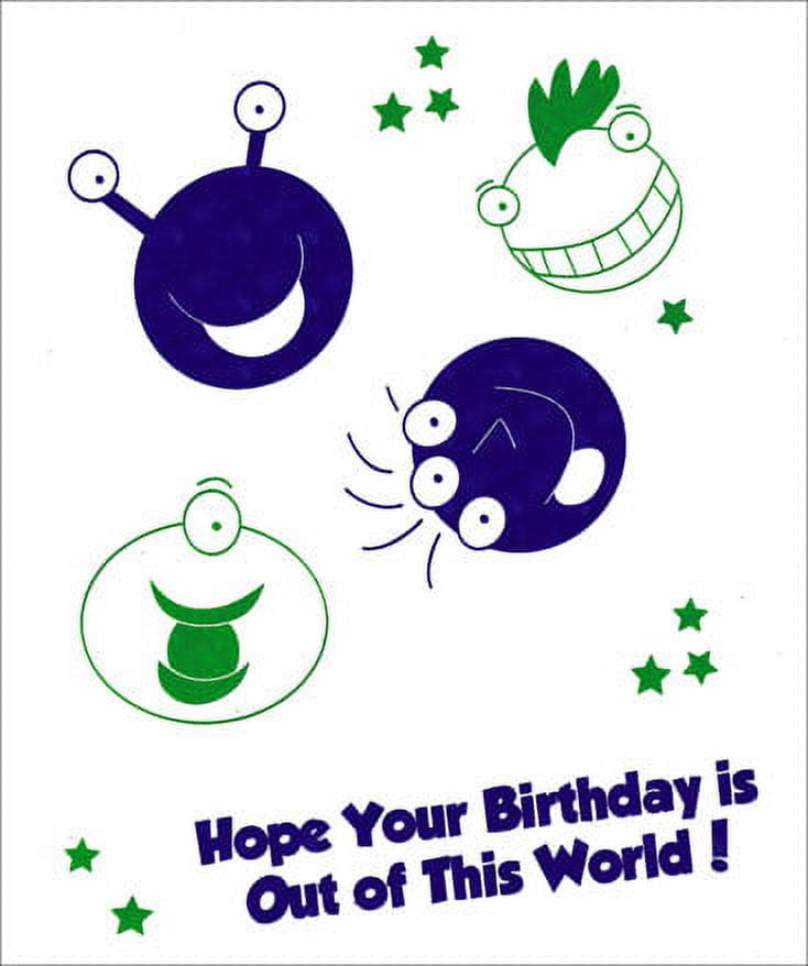 Freedom Greetings Alien Foil Birthday Kid's Birthday Card - Walmart.com