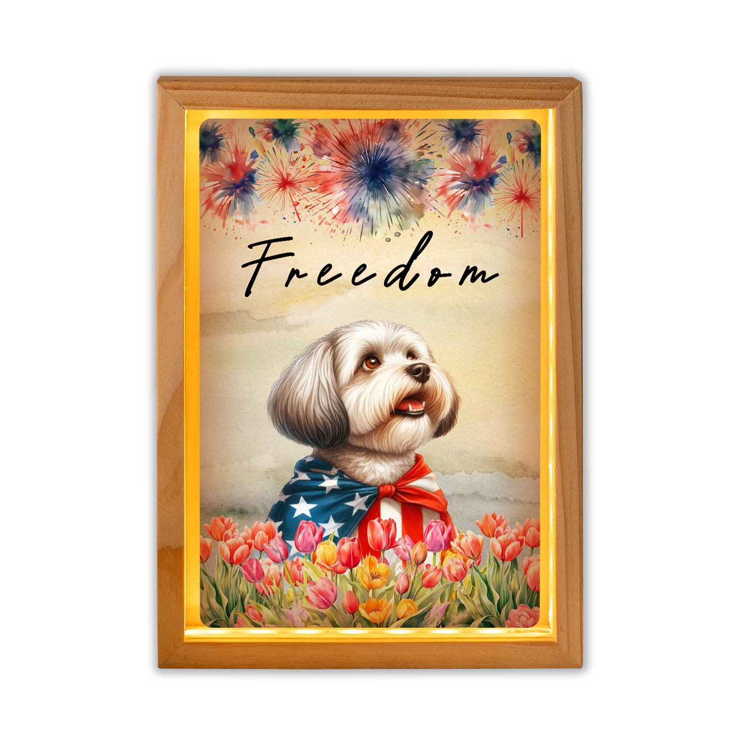 Freedom Havanese on Independence Day 4th of July Acrylic Plaque with ...