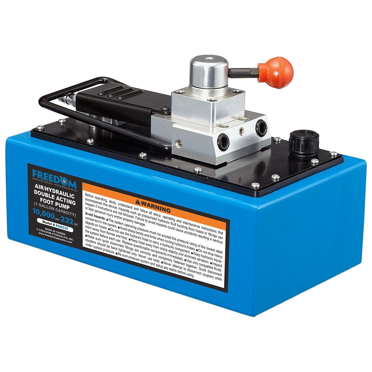 Freedom Hydraulics 232 IN3 (1 Gallon) 10,000 Psi Air Actuated Double ...