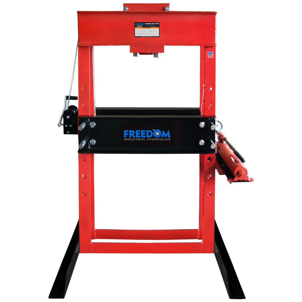 Freedom Hydraulics 50 Ton Capacity, Hand / Hydraulic Pump Operated Shop ...
