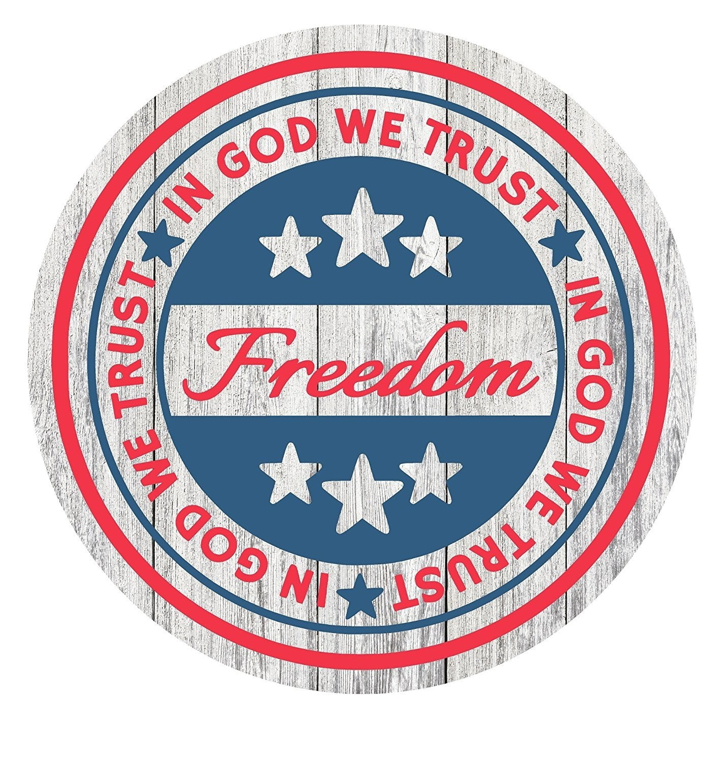 Freedom In God We Trust Patriotic Rustic Metal Sign Circle 11.75 ...