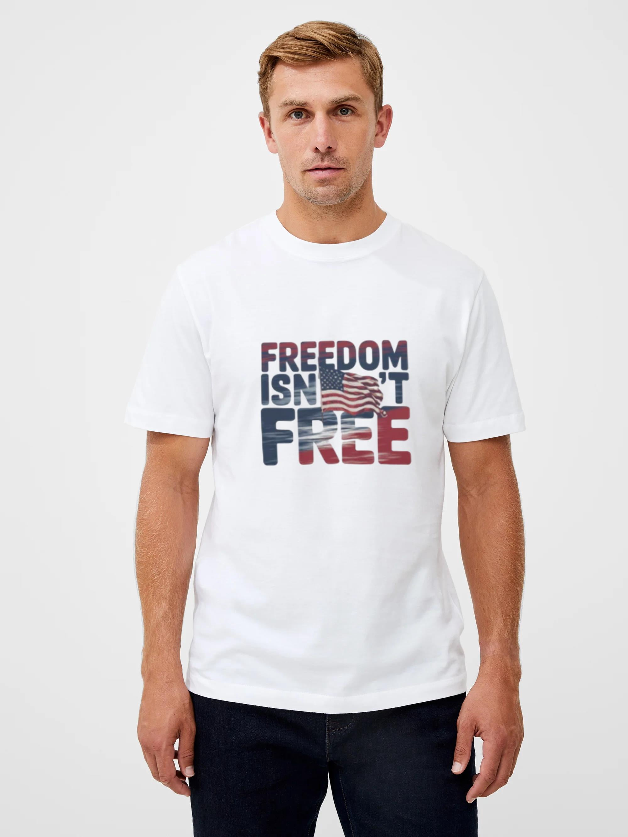 Freedom Isn't Free Classic T-Shirt, USA Military Veterans Tee, for men ...