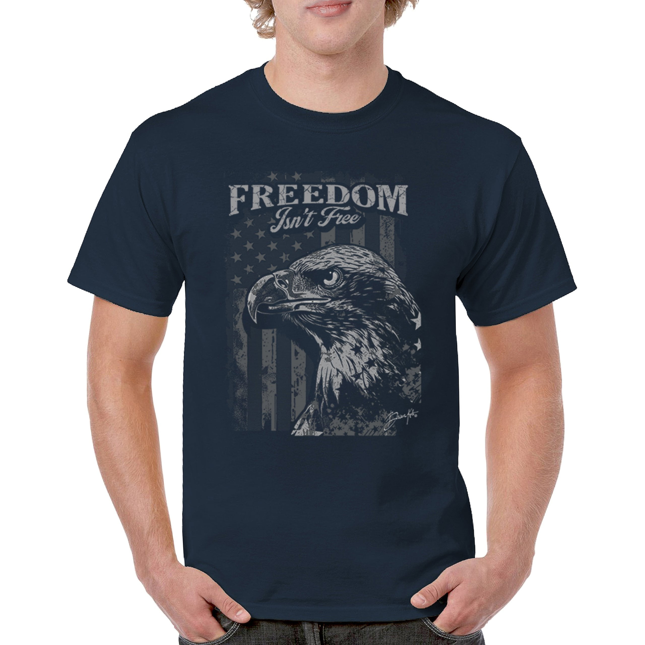 Freedom Isn’t Free Eagle T-shirt Patriotic American Bird Prey DD 214 ...