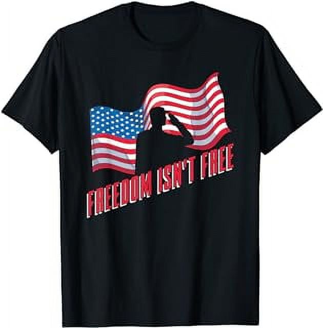Freedom Isnt Free USA Flag Patriotic Soldier Memorial Day T-Shirt ...