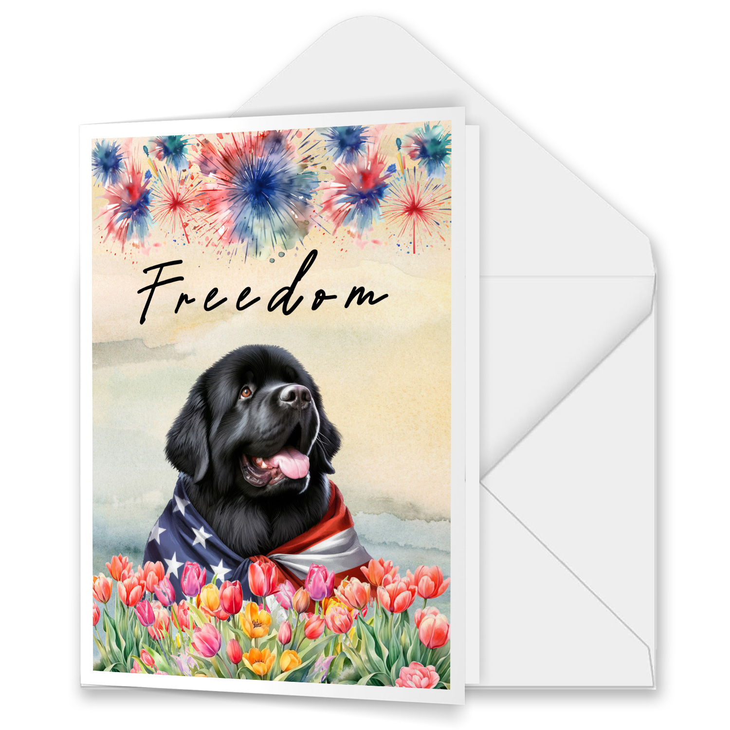 Freedom Newfoundland on Independence Day 4th of July 5x7in Folded ...