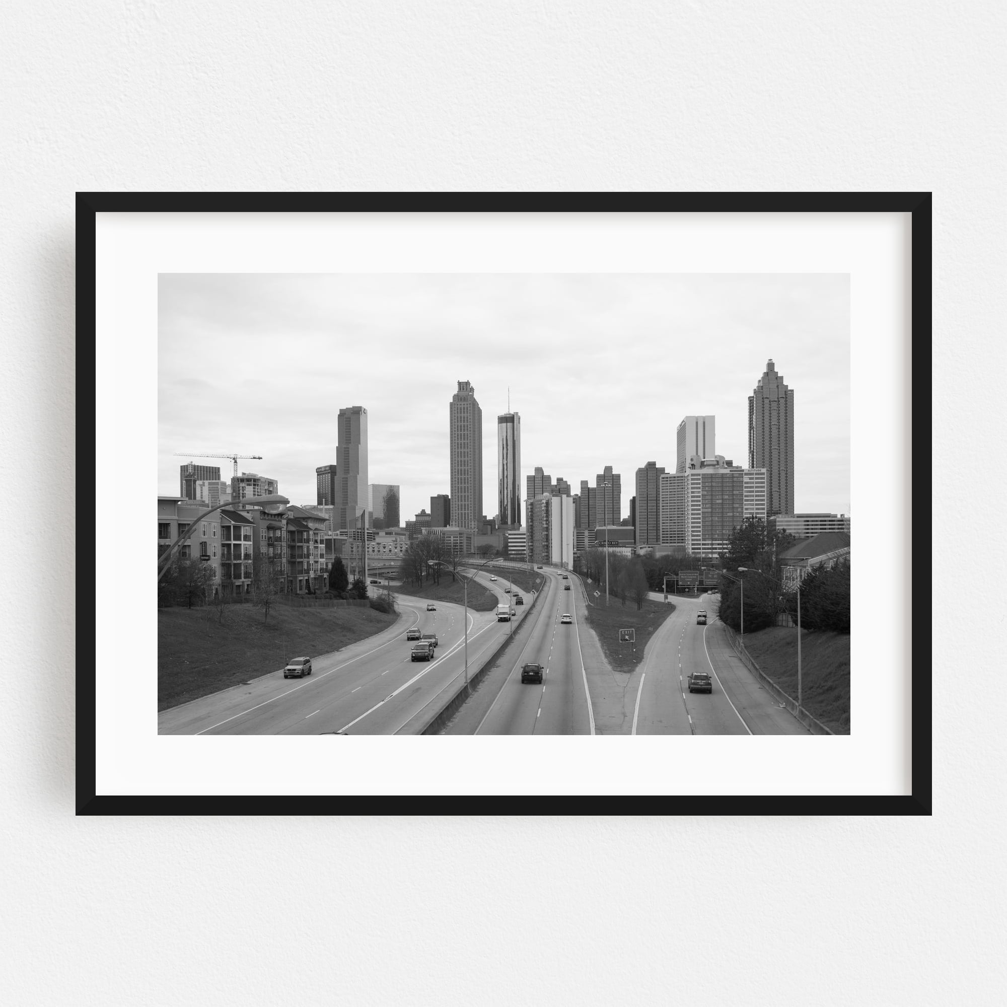 Freedom Parkway B&W 02 - Atlanta Georgia Photography Black Framed Wall ...