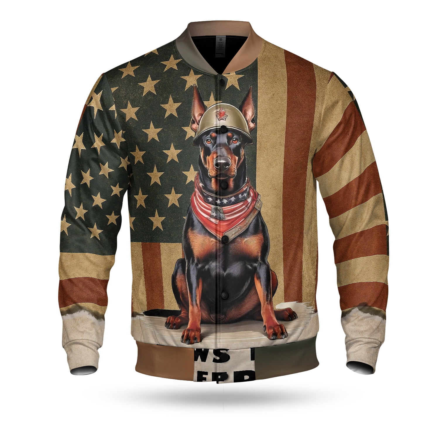 Freedom Paws Patriotic Doberman Pinscher Vintage Memorial Day All Over ...