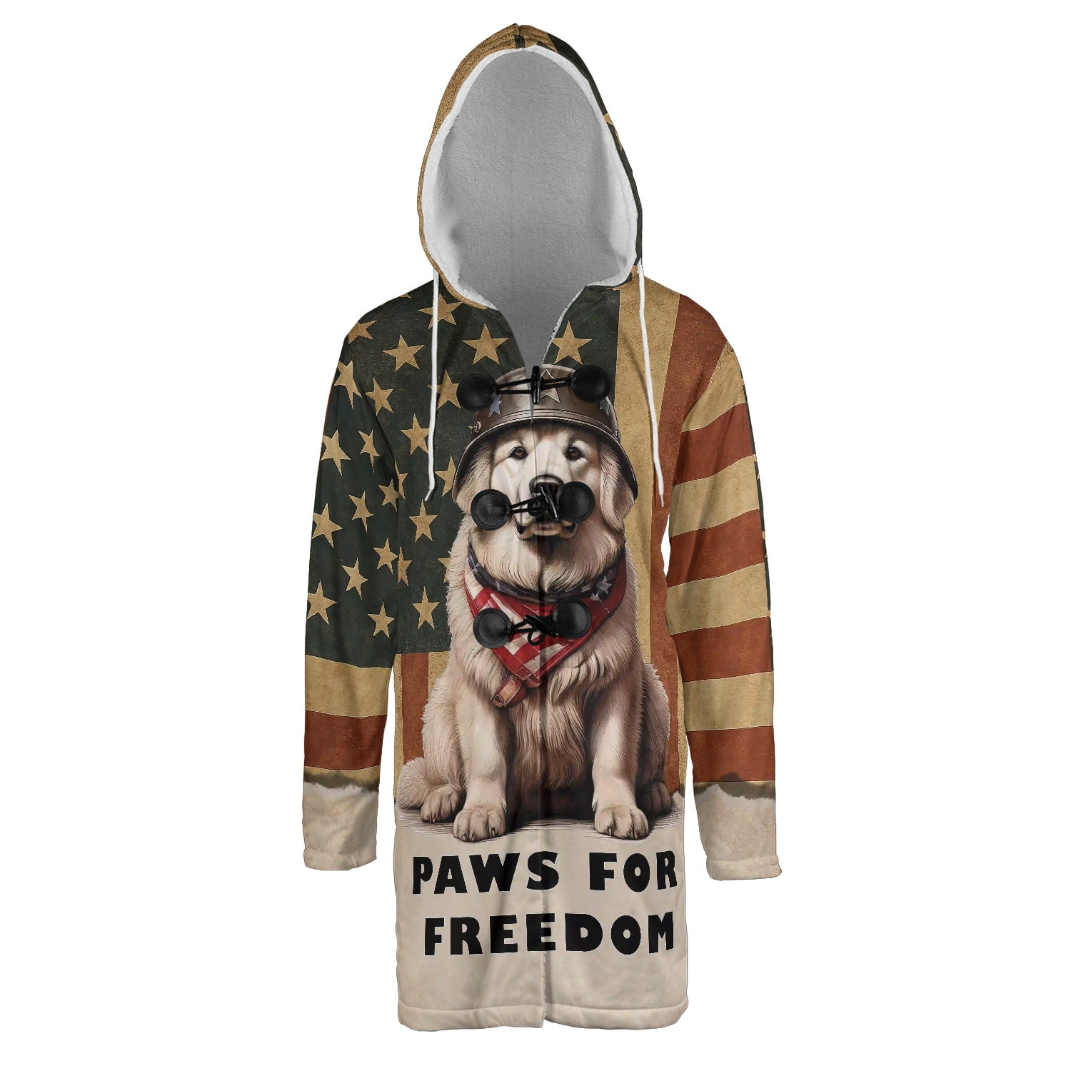 Freedom Paws Patriotic Great Pyrenees Vintage Memorial Day All Over ...