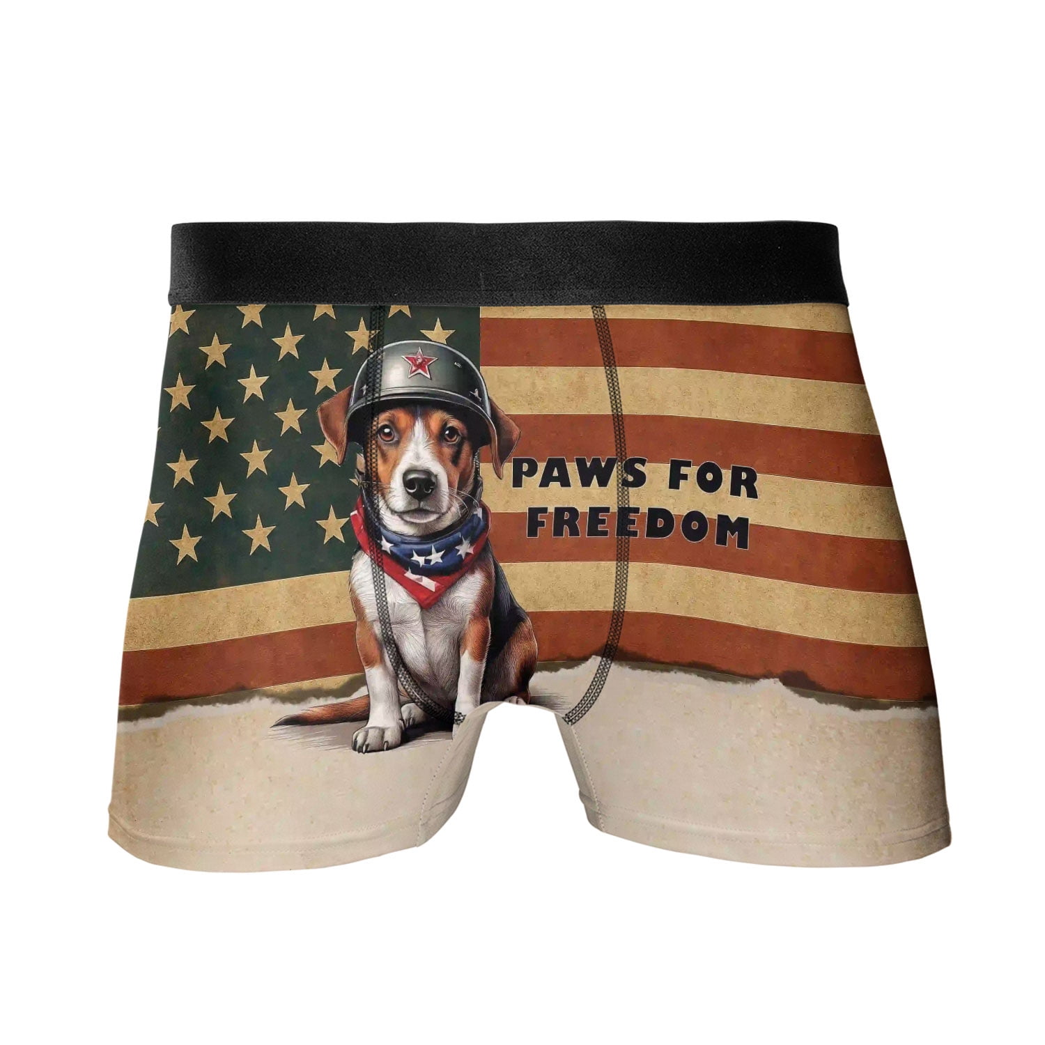 Freedom Paws Patriotic Jack Russell Terrier Vintage Memorial Day All ...
