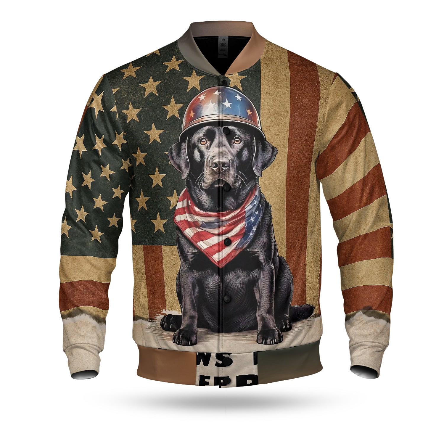 Freedom Paws Patriotic Labrador Retriever Vintage Memorial Day All Over ...