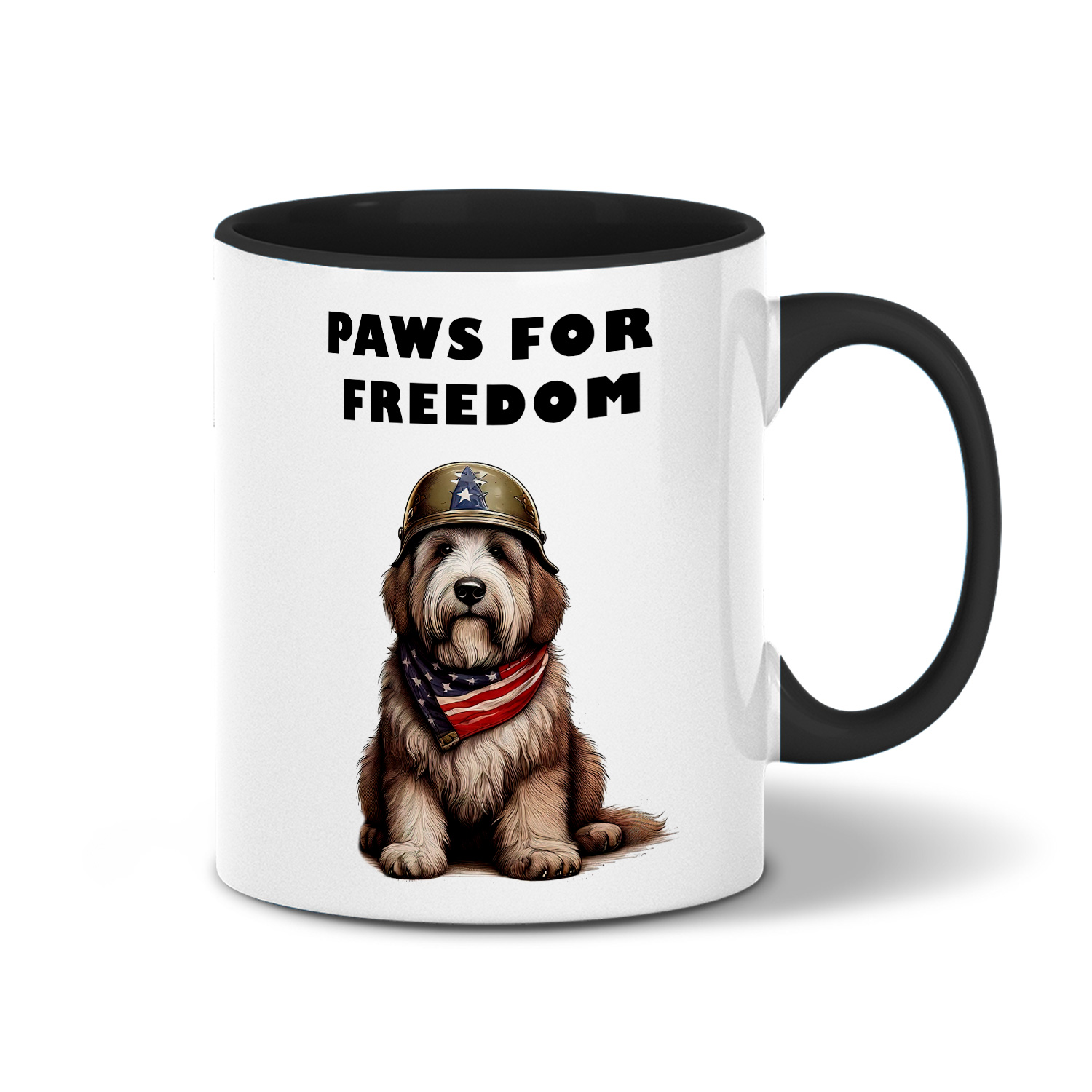 Freedom Paws Patriotic Old English Sheepdog Vintage Memorial Day 11oz ...