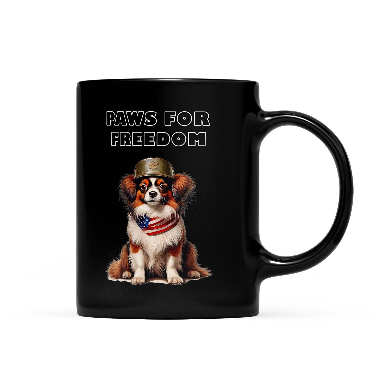 Freedom Paws Patriotic Papillon Vintage Memorial Day Mug Pap Butterfly ...