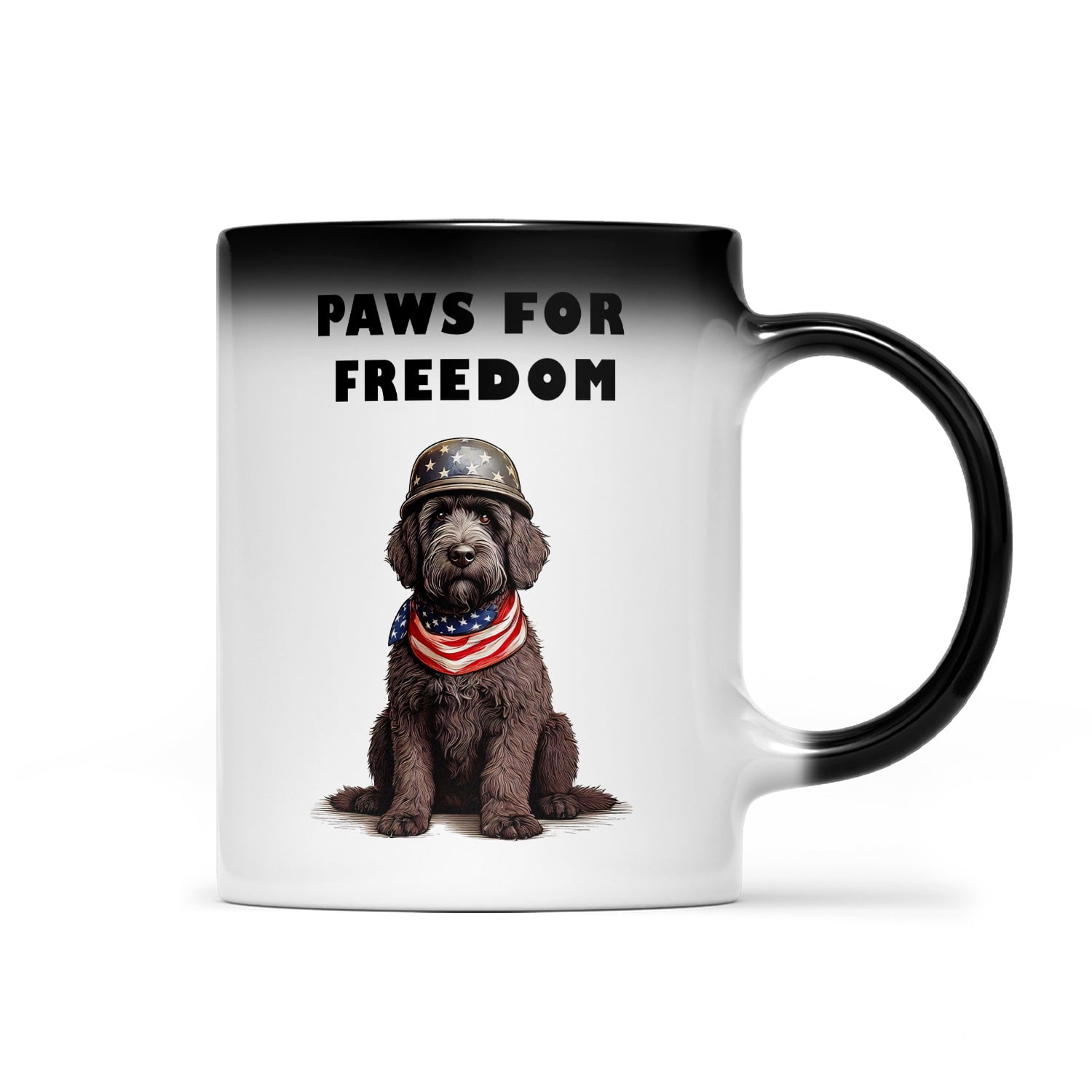 Freedom Paws Patriotic Portuguese Water Dog Vintage Memorial Day Heat ...