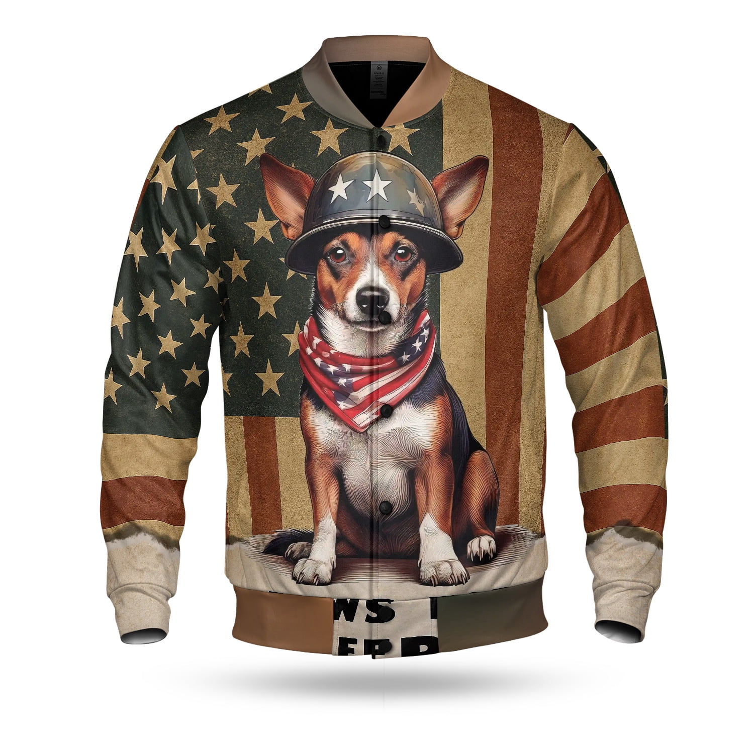 Freedom Paws Patriotic Rat Terrier Vintage Memorial Day All Over Print ...