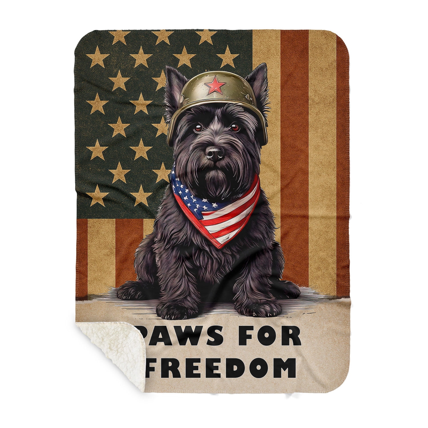 Freedom Paws Patriotic Scottish Terrier Vintage Memorial Day Cozy ...