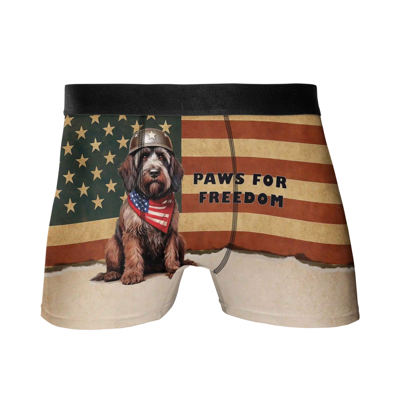 Freedom Paws Patriotic Wirehaired Pointing Griffon Vintage Memorial Day ...