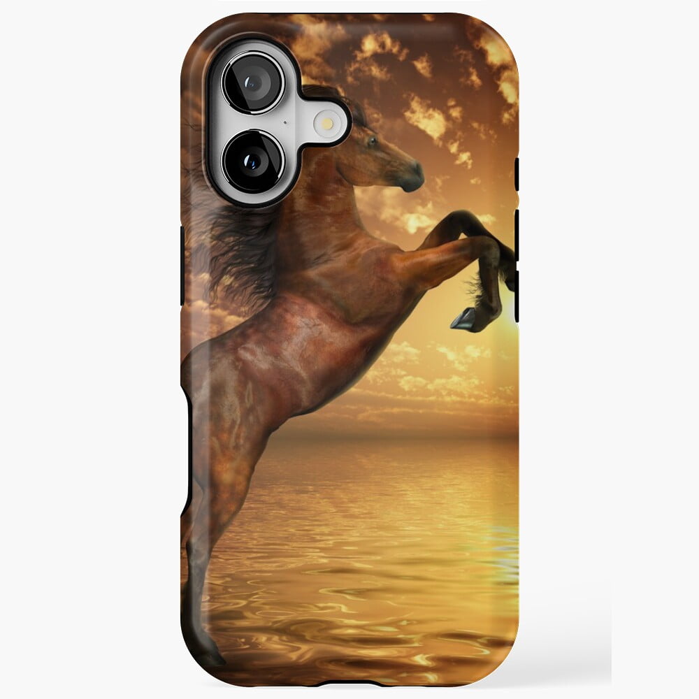 Freedom Rearing Horse Artistic Horizon Artwork Case iPhone 17 16 15 14 ...
