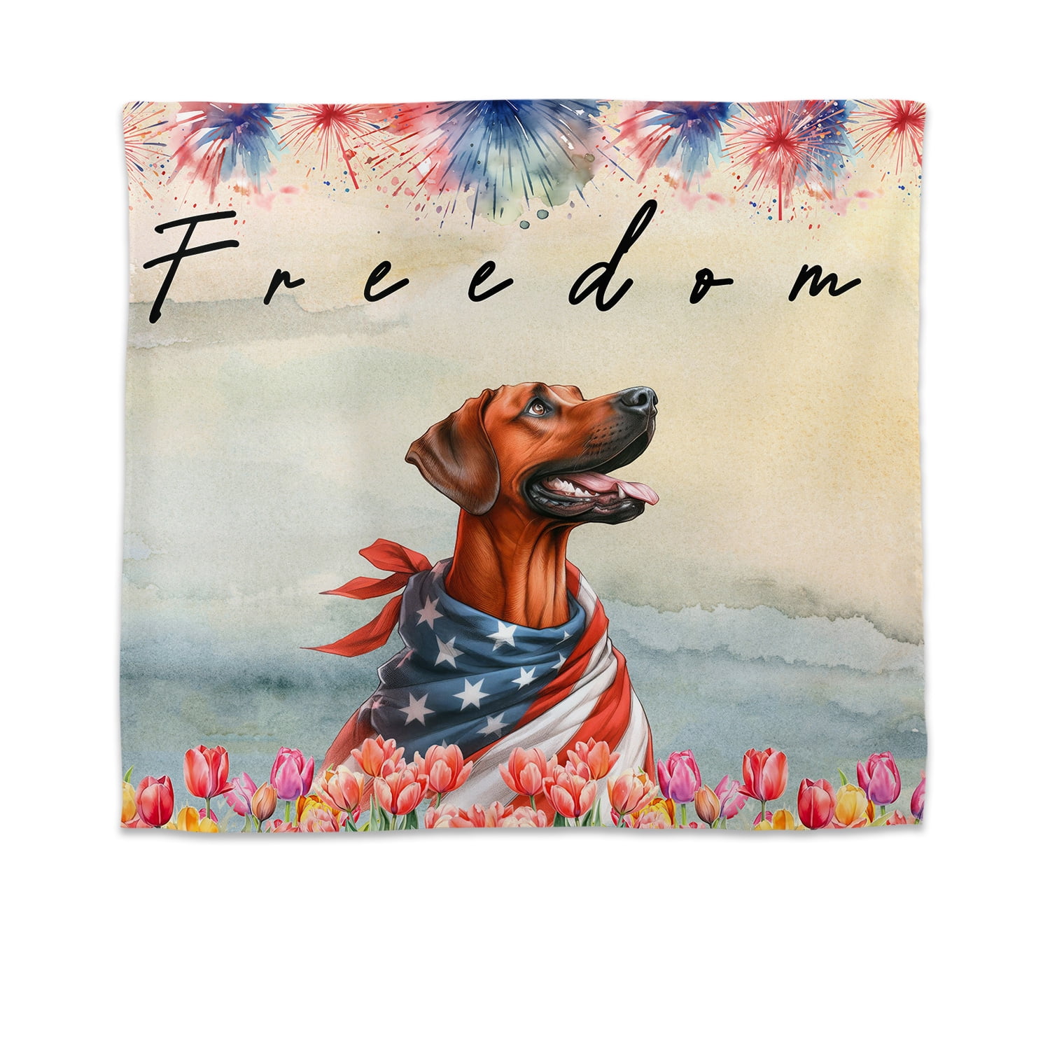 Freedom Rhodesian Ridgeback on Independence Day 4th of July Tapestry ...