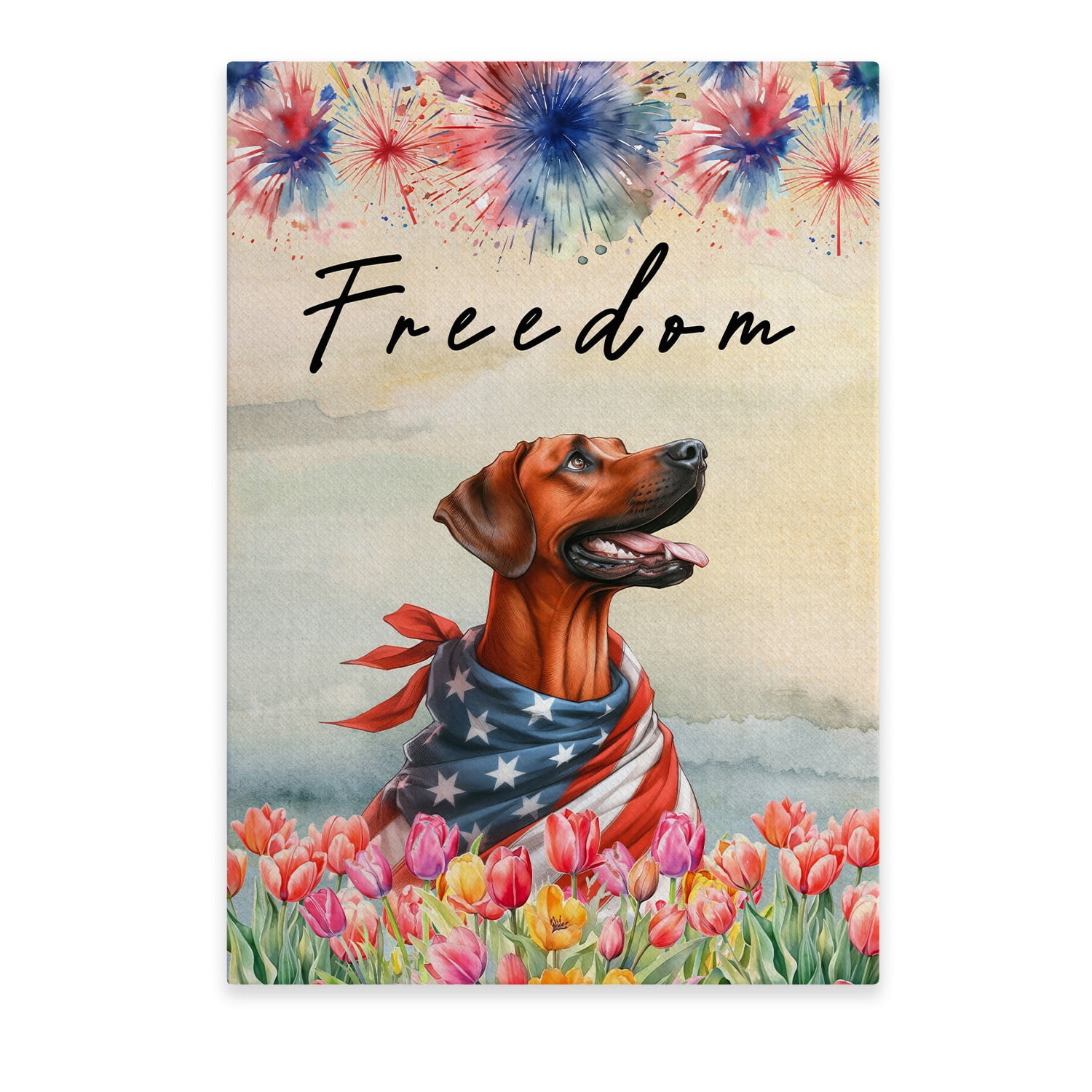 Freedom Rhodesian Ridgeback on Independence Day 4th of July Vertical ...