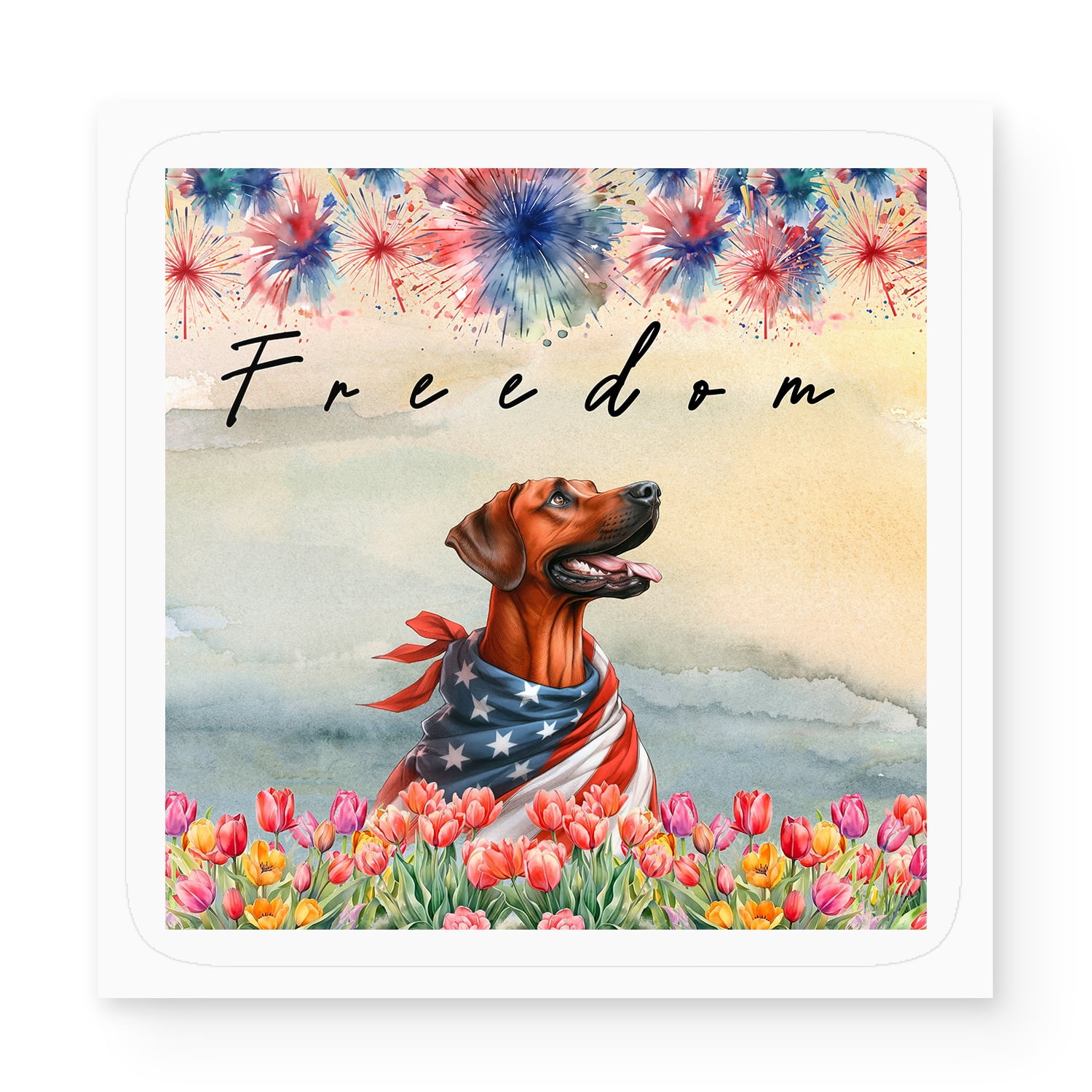 Freedom Rhodesian Ridgeback on Independence Day 4th of July Vinyl ...